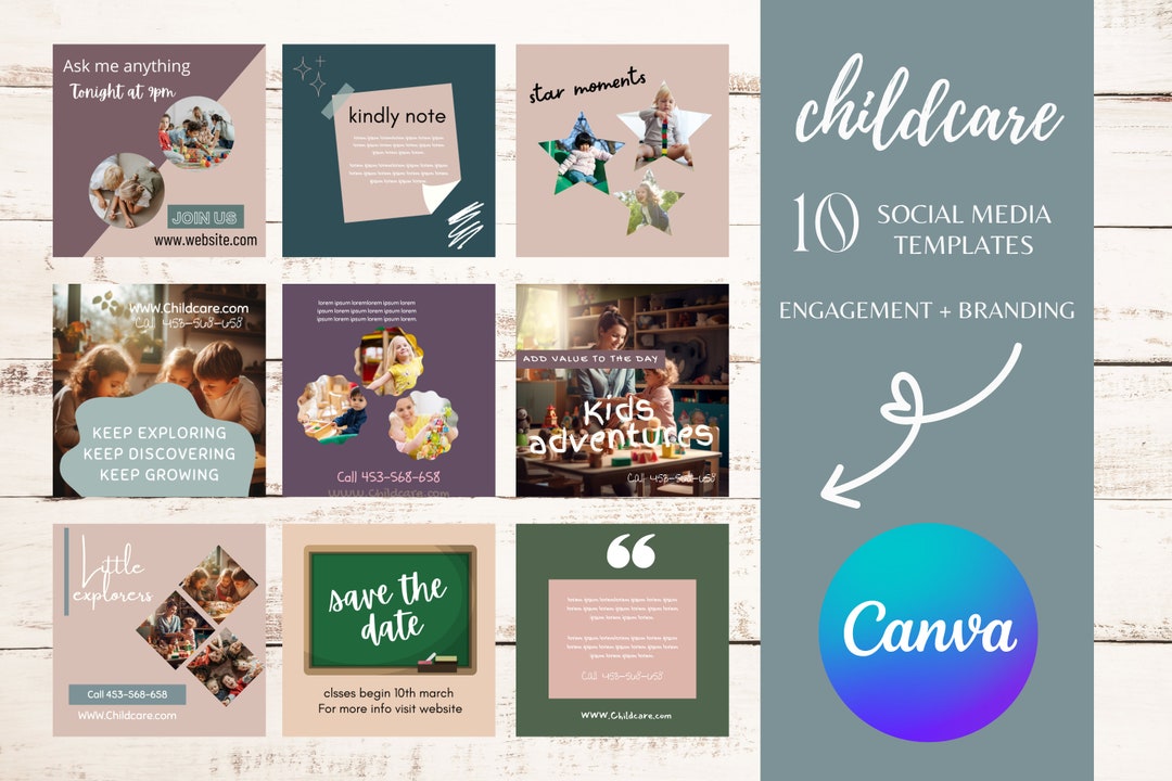 Branding Childcare Flyer |10 Pk| Facebook Post Template|family Daycare ...