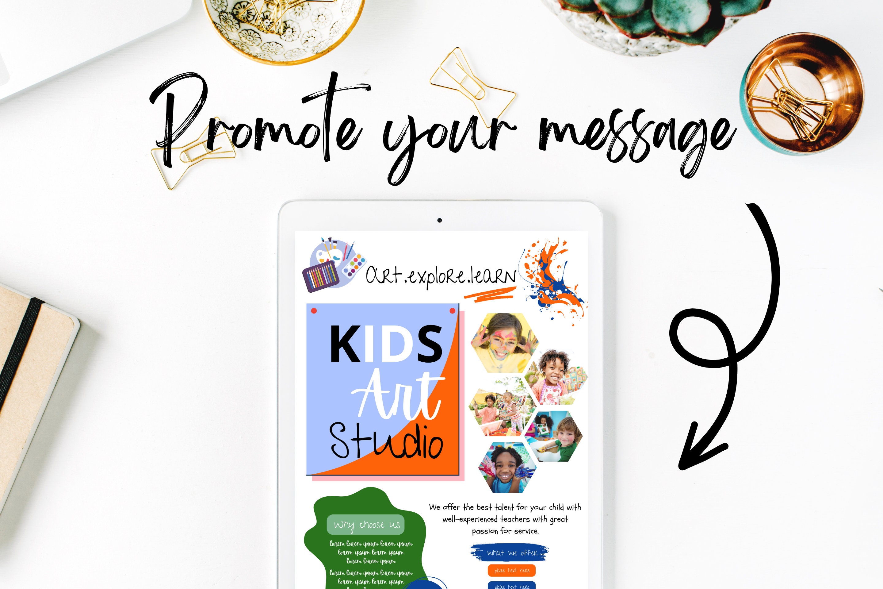 Editable Arts Flyer Template QR Code Daycare Flyer A4 Size Family Day ...