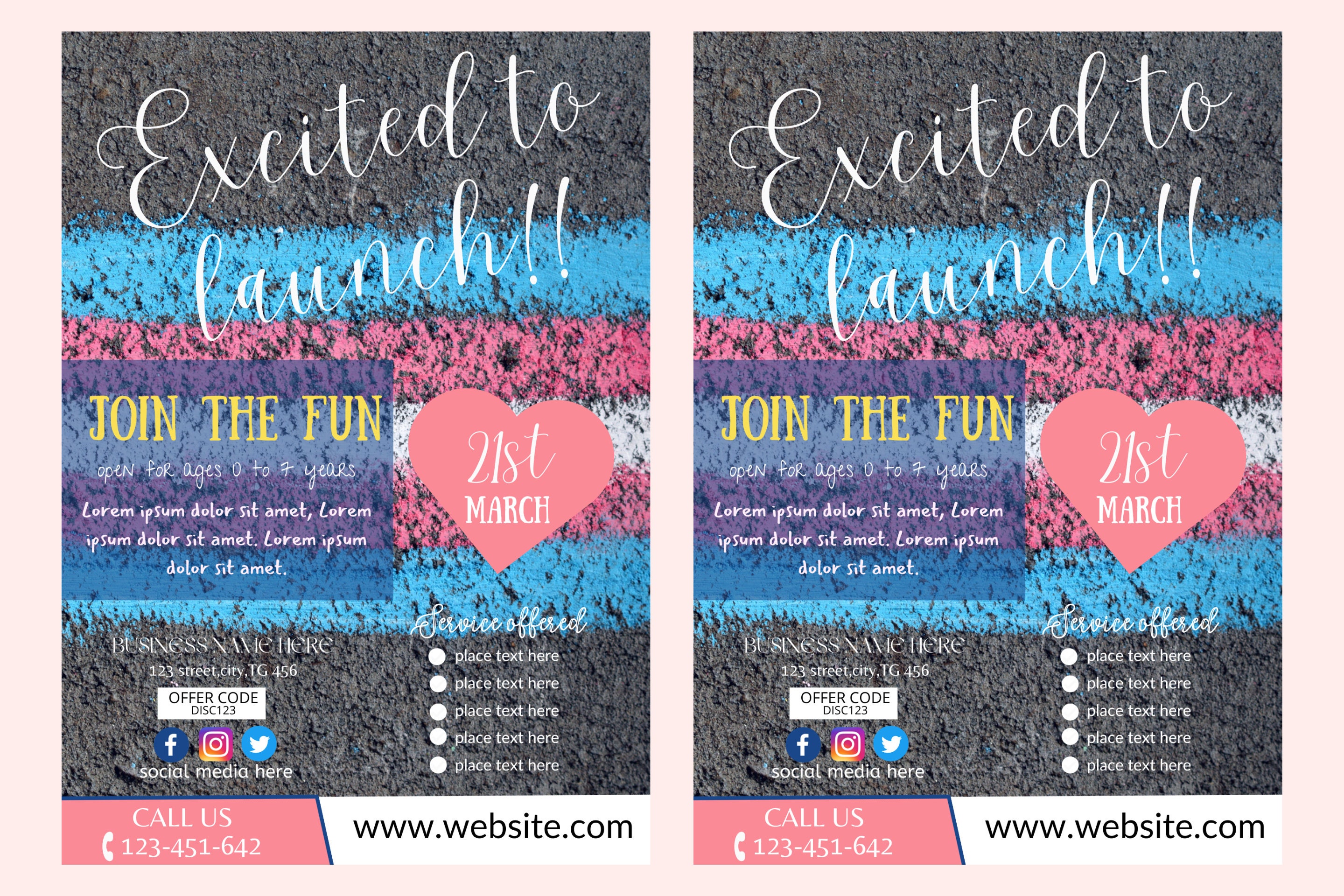 Launching Flyer Template QR Code Daycare Flyer A4 Sizefamily Day Care ...