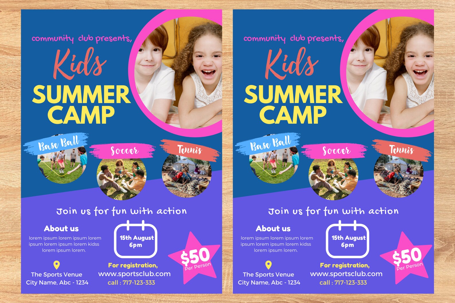 Summer Camp Flyer Template| QR Code| Daycare Flyer |A4 Size|family Day ...