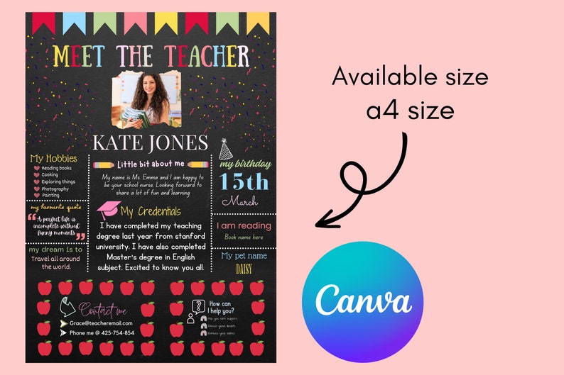 Meet Childcare Flyer|meet the Teacher Flyer Template|chalk Board ...
