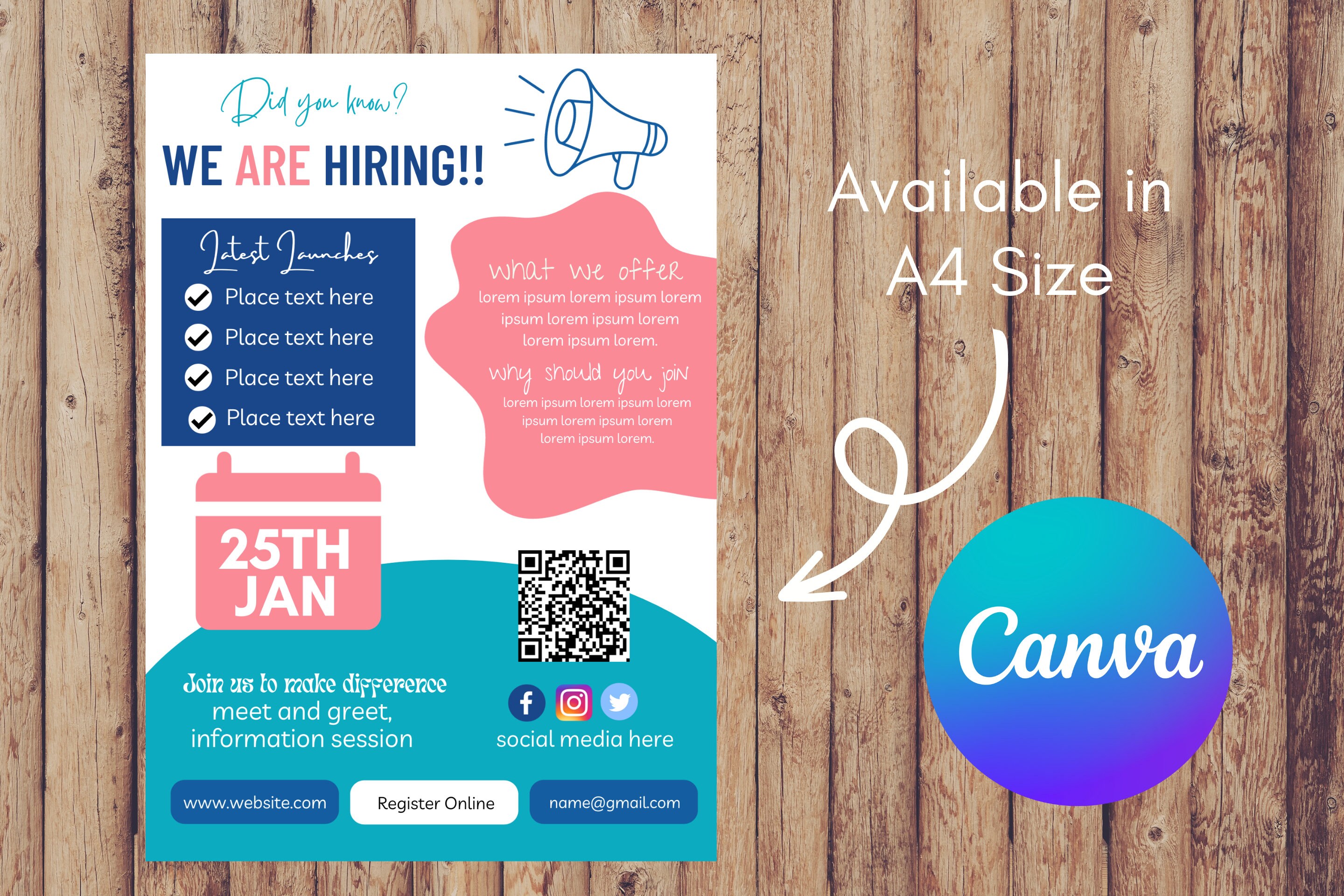 Admission Flyer Template QR Code Daycare Flyer A4 Size Family Day Care ...