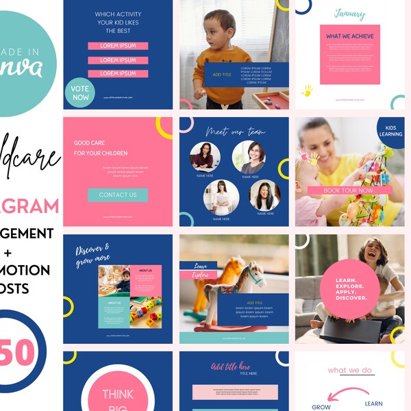 Childcare Social Media Template - Etsy