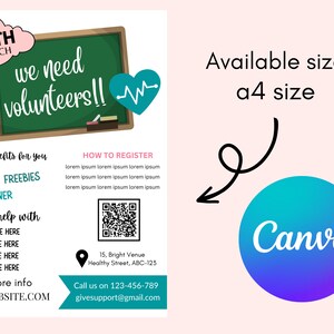 Childcare Flyer Volunteer Flyer Template Hiring Daycare Flyer A4 ...