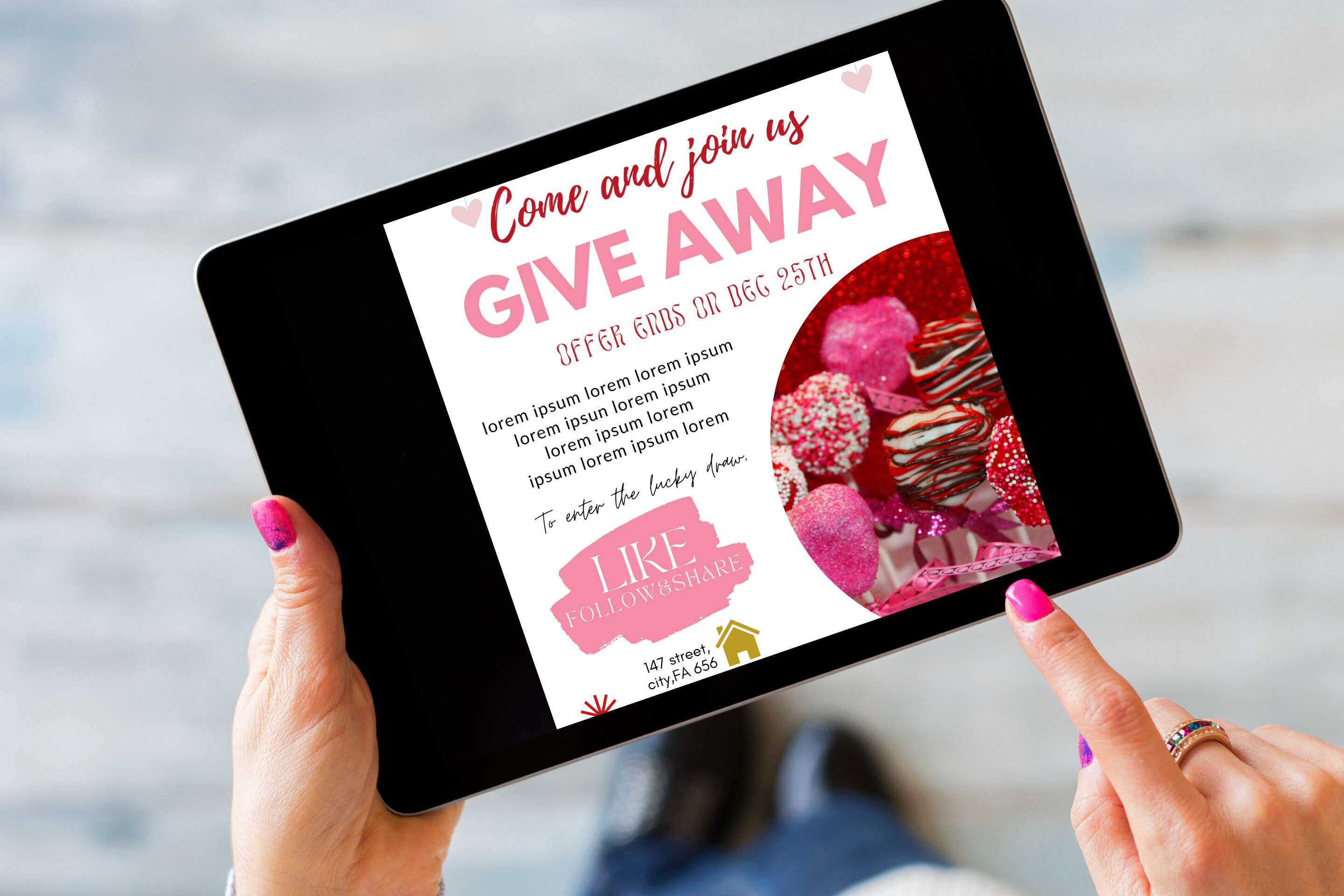 Editable Giveaway Flyer Template QR Code Daycare Flyer A4 Size ...
