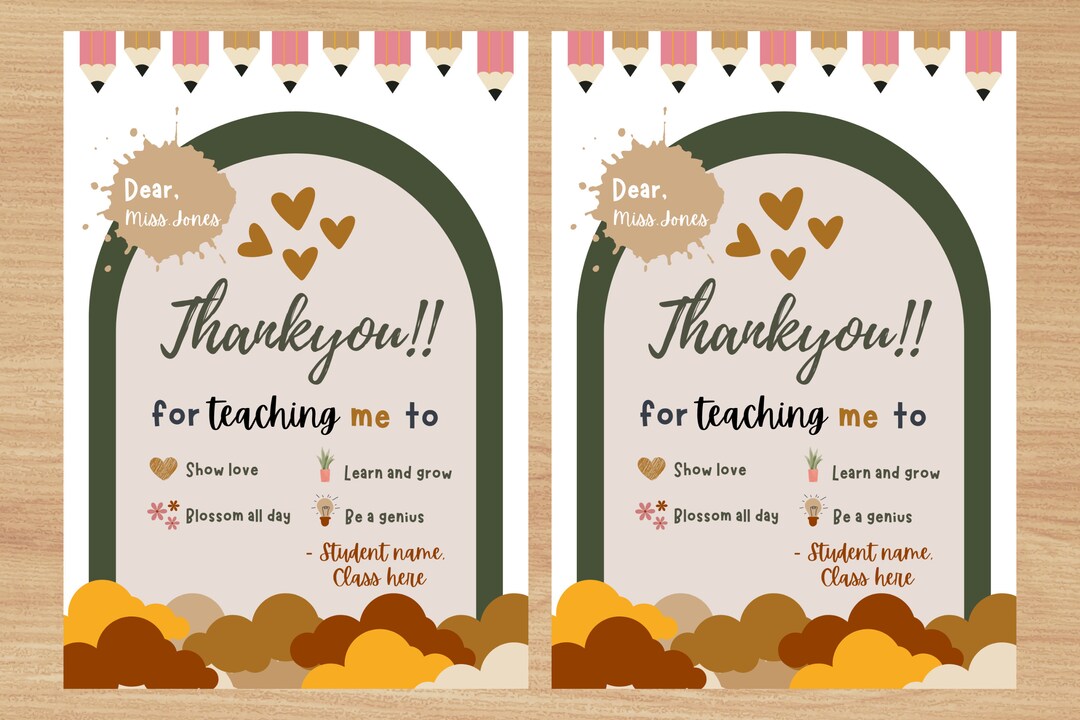Boho Childcare Flyer| Boho Teacher Appreciation | A4 Size| Teacher ...