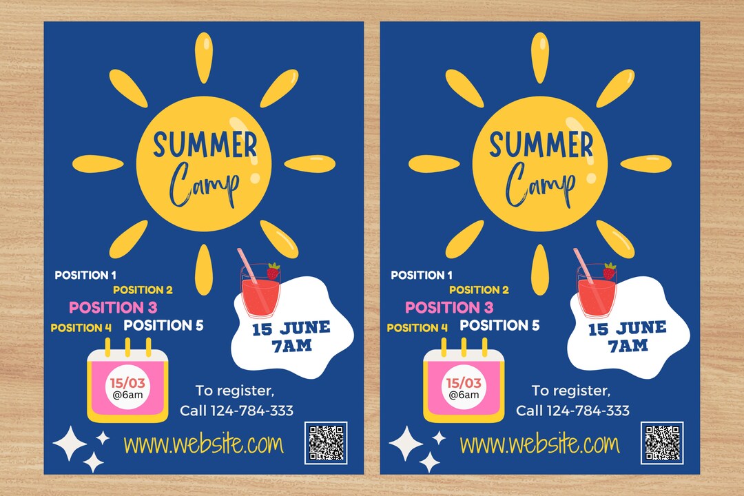 Summer Childcare Flyer Template QR Code Childcare Flyer A4 Sizefamily ...