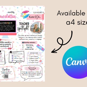 Childcare Newsletter Flyer Template QR Code Daycare Flyer A4 Sizecandy ...