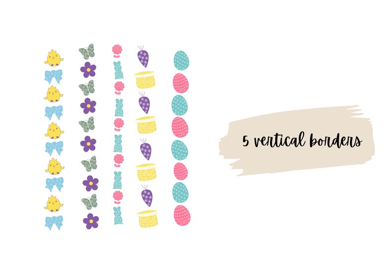 Easter Border Clipart Rows and Columns Festive Clipart Preschool Png ...