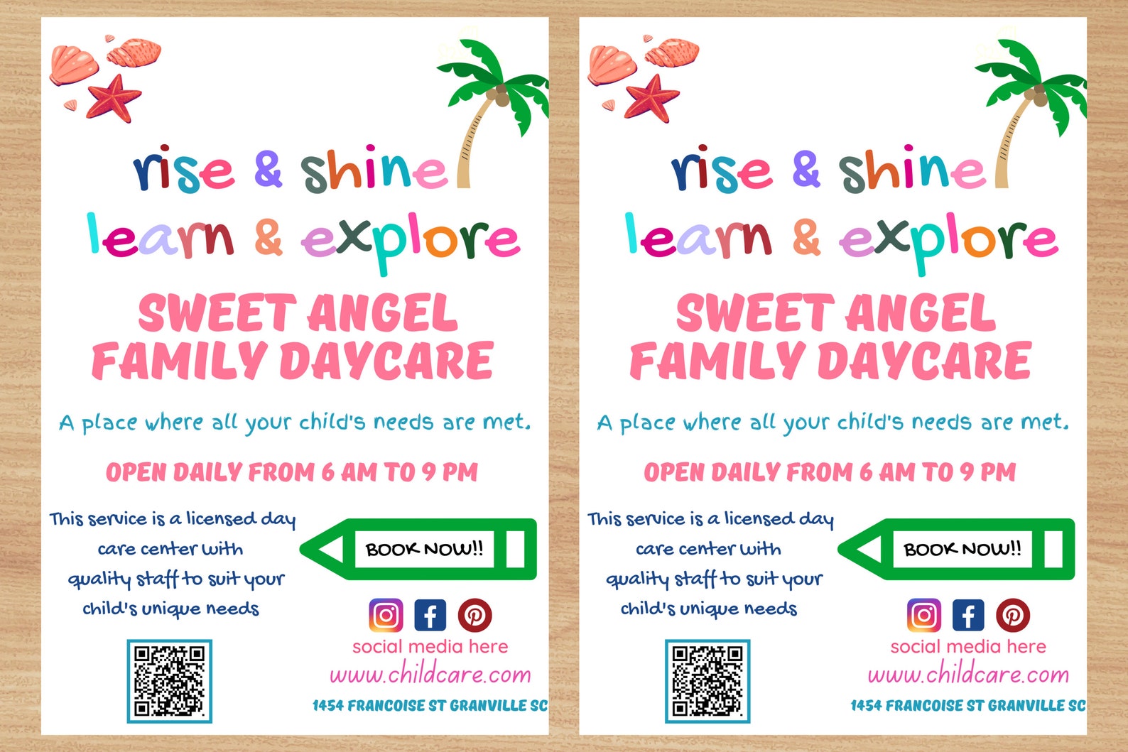 Childcare Flyer Template| Summer Enroll |daycare Flyer | A4 Size ...