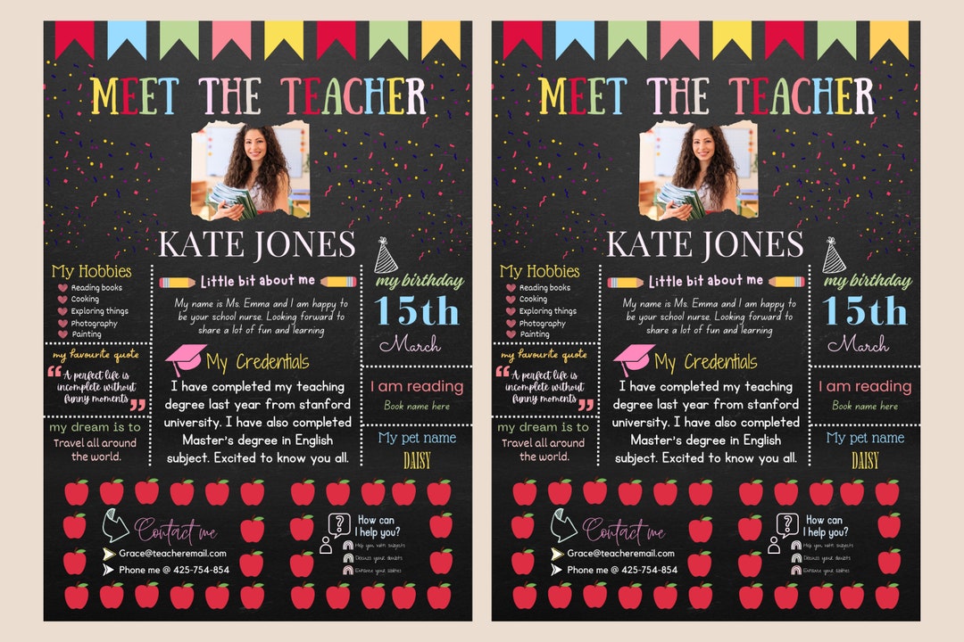 Meet Childcare Flyermeet the Teacher Flyer Templatechalk Board ...