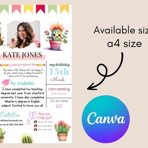 Editable Meet Teacher Flyer Template| QR Code| Daycare Flyer |A4 Size ...
