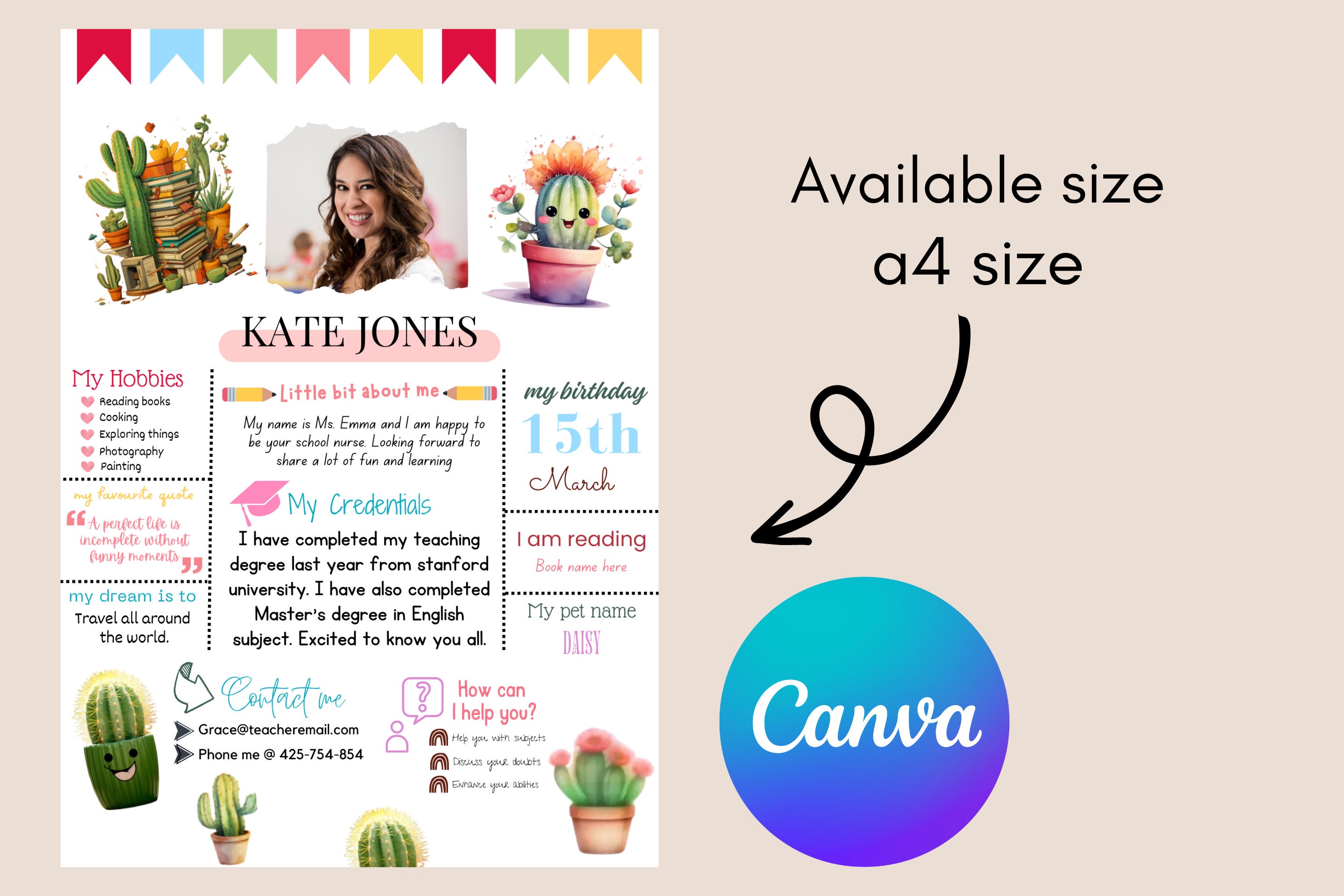 Editable Meet Teacher Flyer Template| QR Code| Daycare Flyer |A4 Size ...