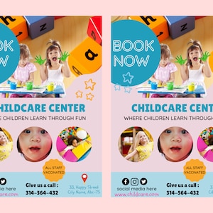 Editable Preschool Flyer Template| QR Code| Daycare Flyer |A4 Size ...