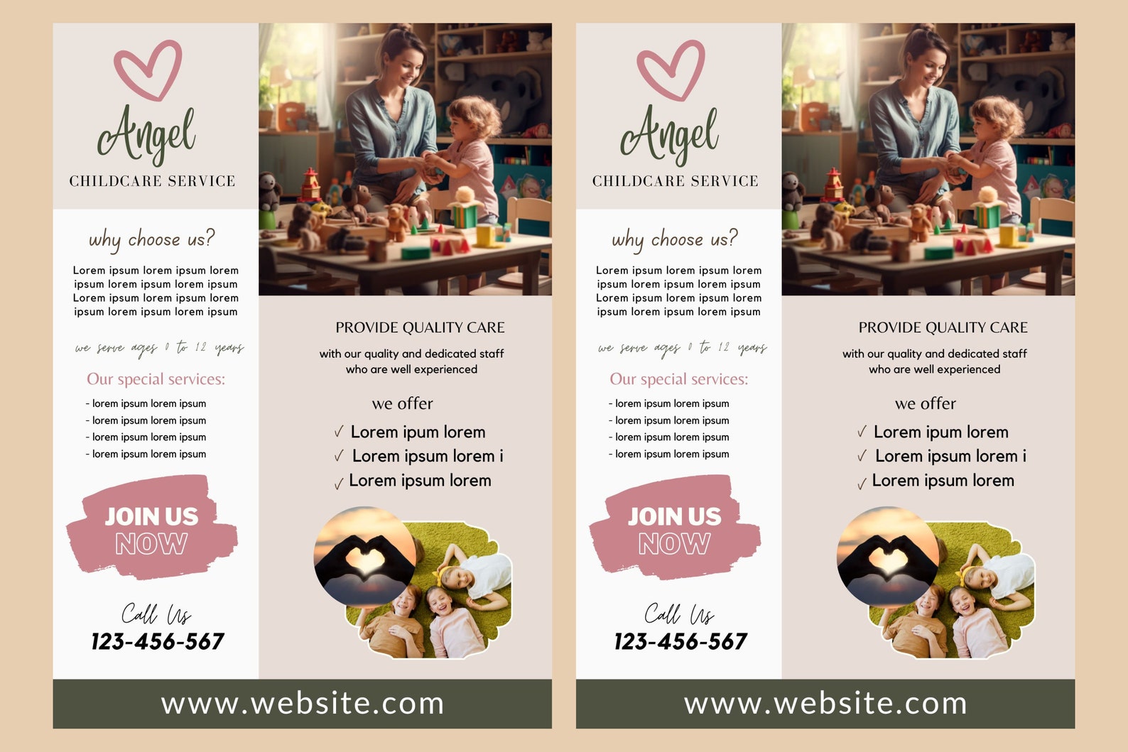 Childcare Boho Flyer| Boho Teacher Template| QR Code| Daycare Flyer ...