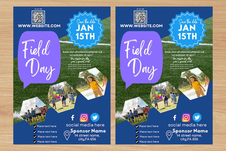 Field Day Flyer| QR Code| Daycare Flyer |A4 Size|family Day Care ...