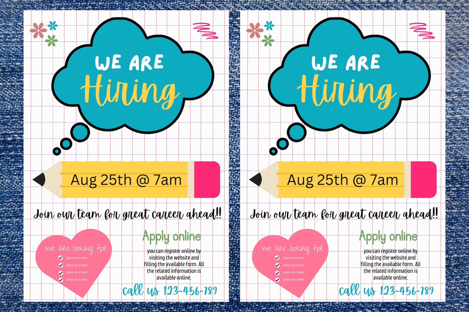 Childcare Hiring Flyer |hiring Flyer | QR Code| Daycare Flyer | A4 Size ...