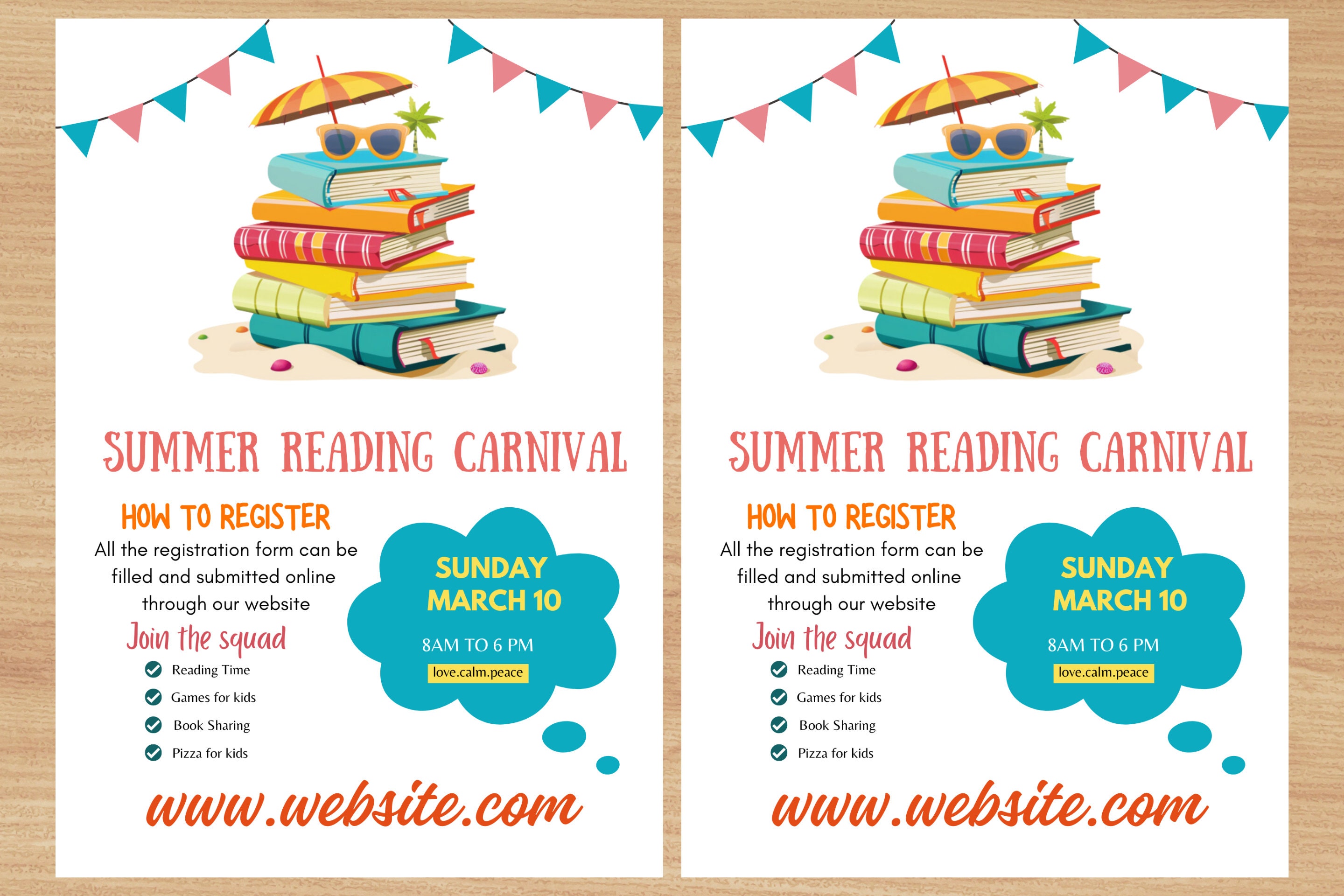 Editable Reading Flyer Template QR Code Daycare Flyer A4 Sizefamily Day ...