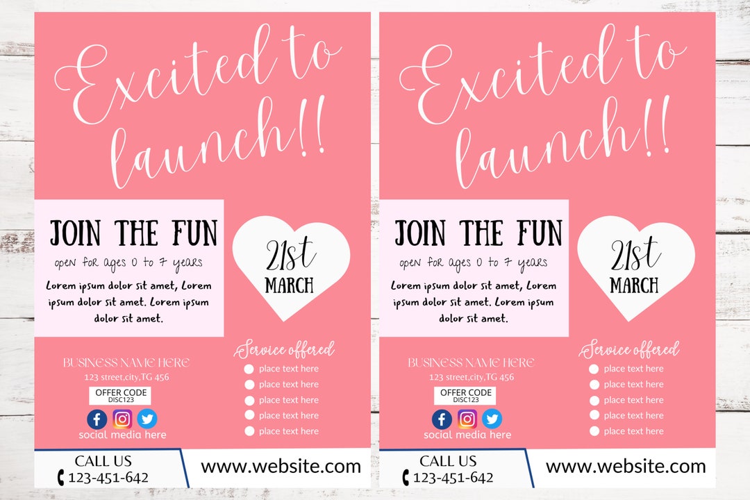 Childcare Website Flyer Template QR Code Daycare Flyer A4 Sizefamily ...