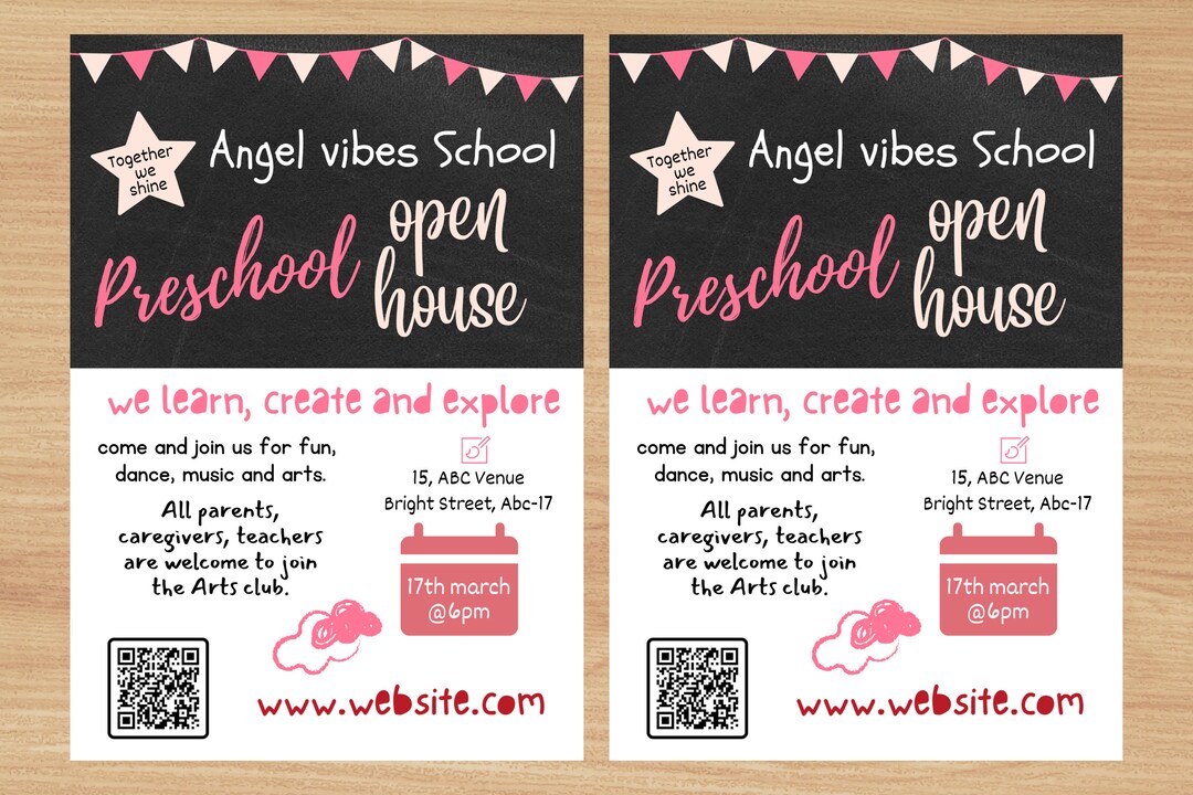 Open House Flyer Template| QR Code| Daycare Flyer |A4 Size|family Day ...