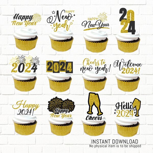 New Year Cake Topper - Etsy