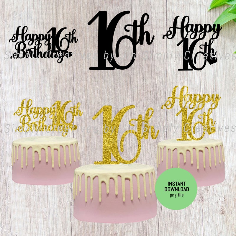 16th Birthday Cake Topper - Etsy