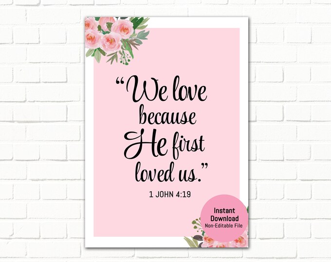 John 3 16 Printable - for God so Loved the World - Bible Verse Wall Art ...