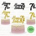 7th Birthday Cake Topper Cut File Happy 7th PNG File 7th Cake Topper ...