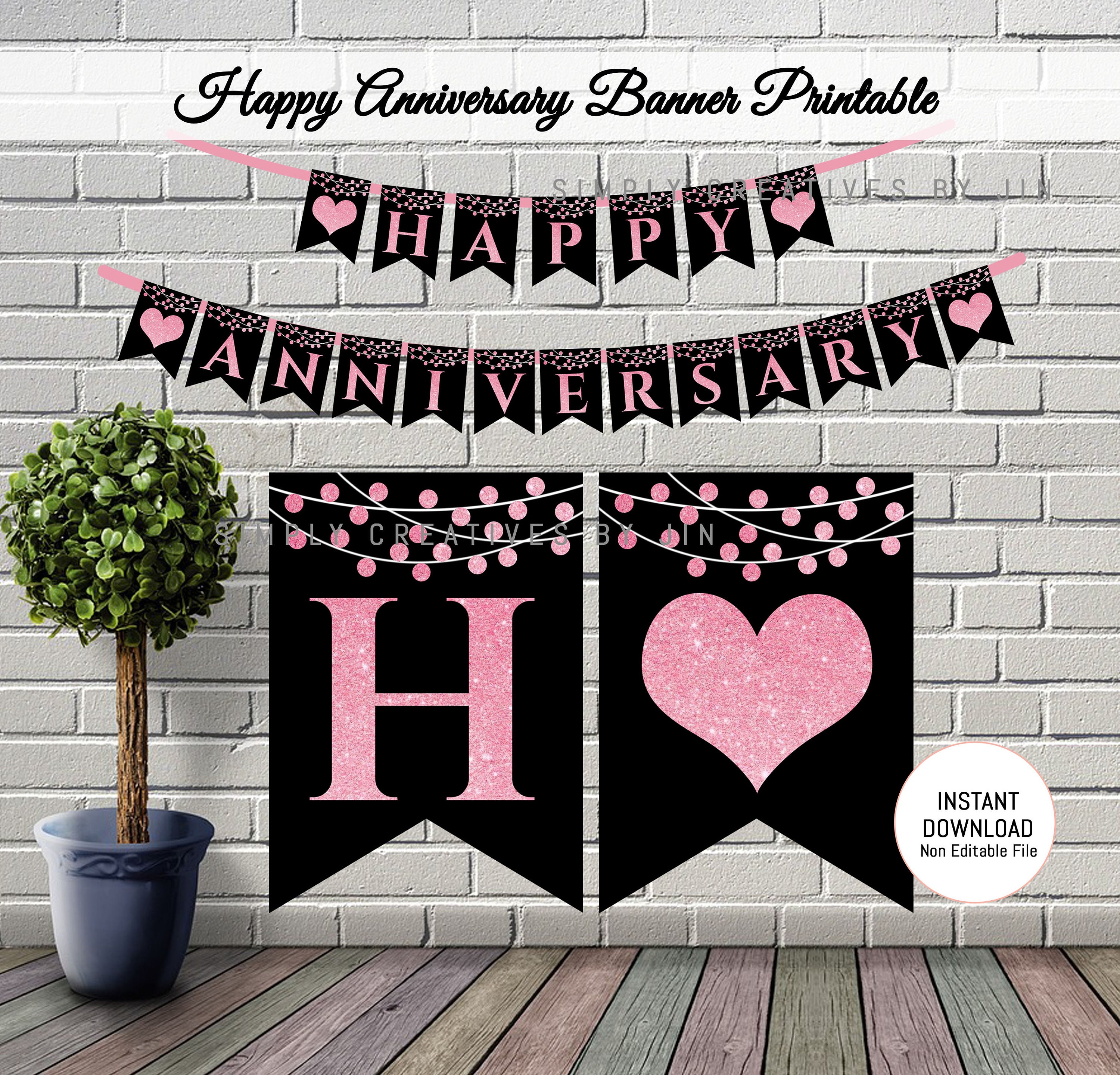 Happy Anniversary Banner | Printable Happy Anniversary Banner ...