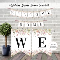 Printable Welcome Home Banner Simple, Instant Download, Welcome Home ...