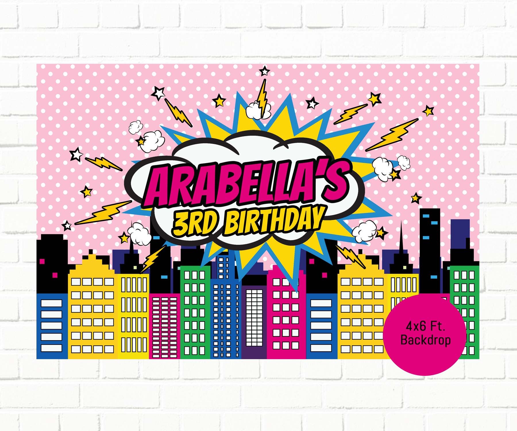 Superhero Backdrop Printable