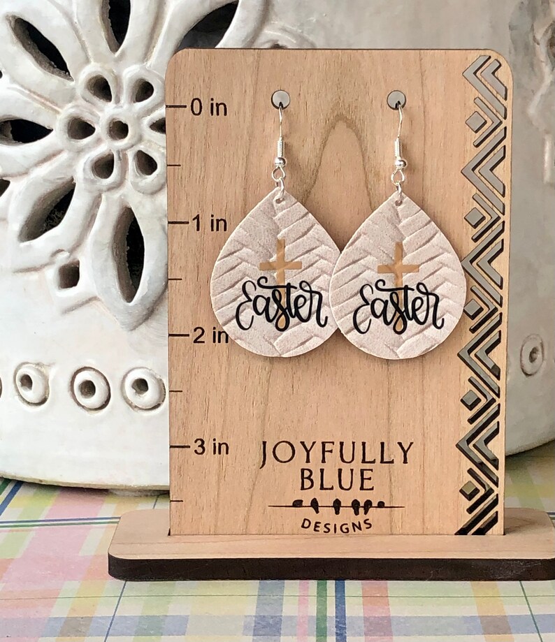 Easter Dangle and Drop Earrings Faux Leather and Cork - Etsy