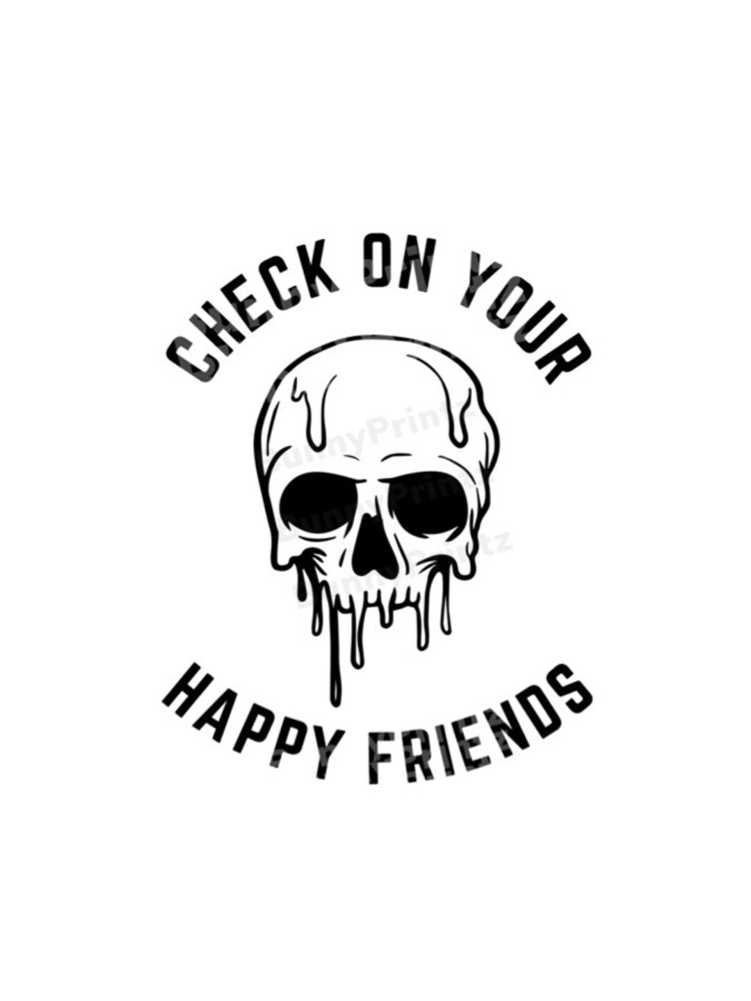 Check on Your Happy Friends Screen Print Transfer - Etsy