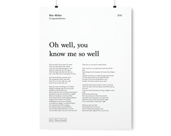 Mac Miller Congratulations Lyric Book - Etsy