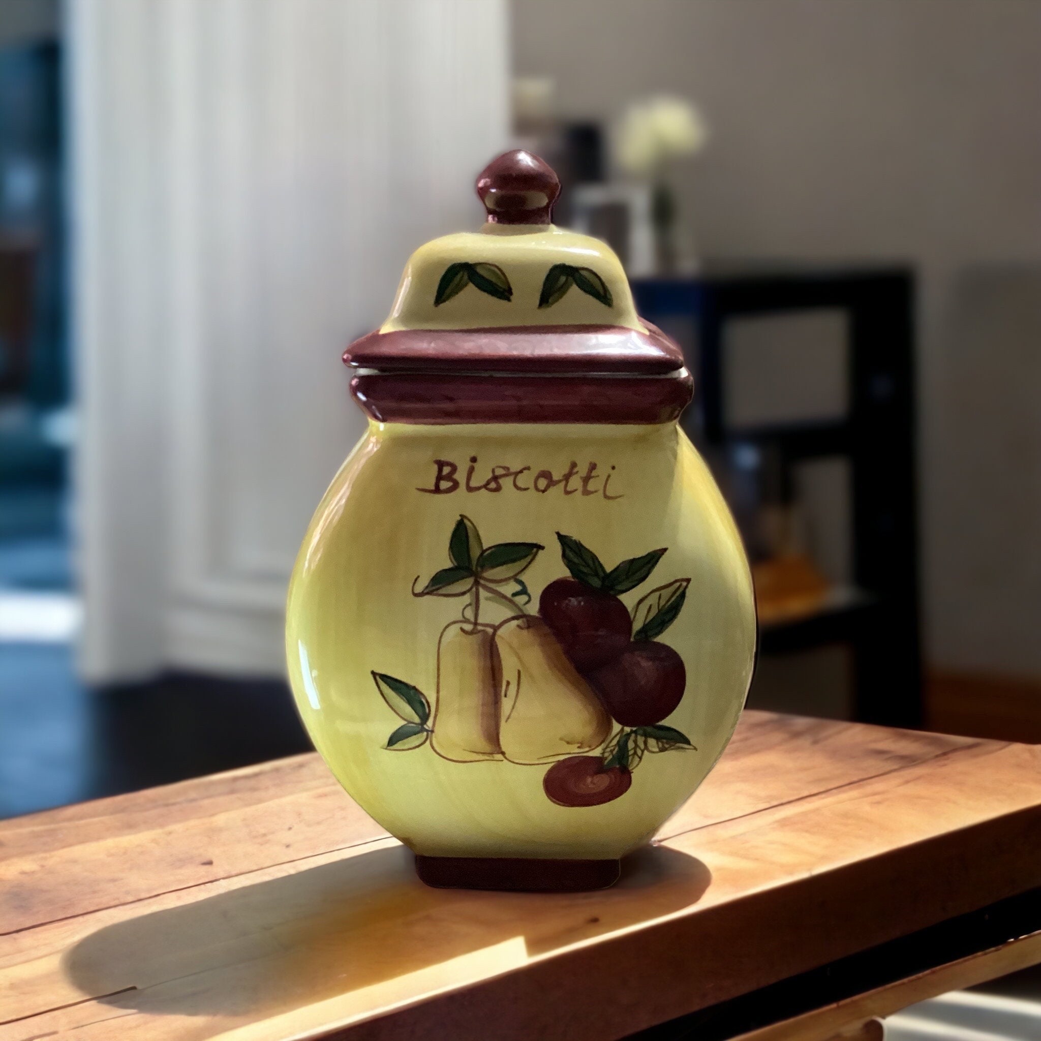 Vintage Ceramic Cookie Jar, Ceramic Kitchen Decor, Vintage Kitchen ...