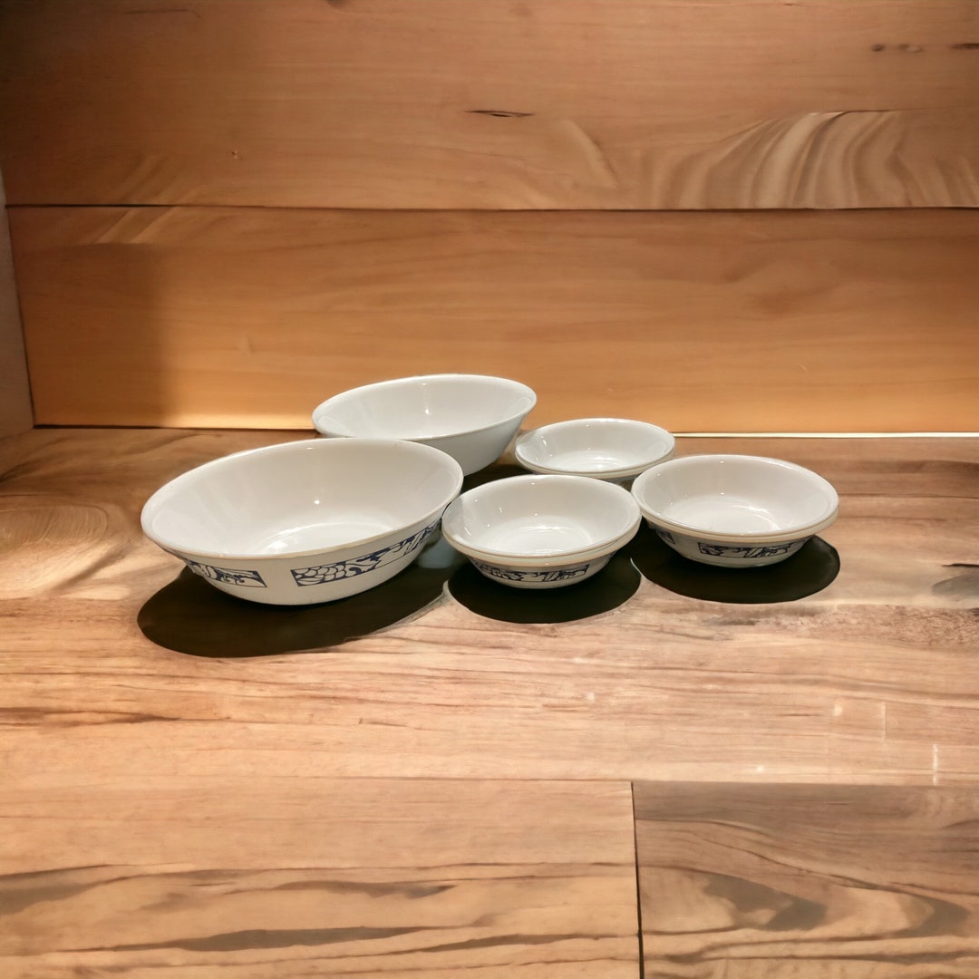 Corelle Harvest Dish Set, Corelle Bowl Set, Blue and White Vintage ...