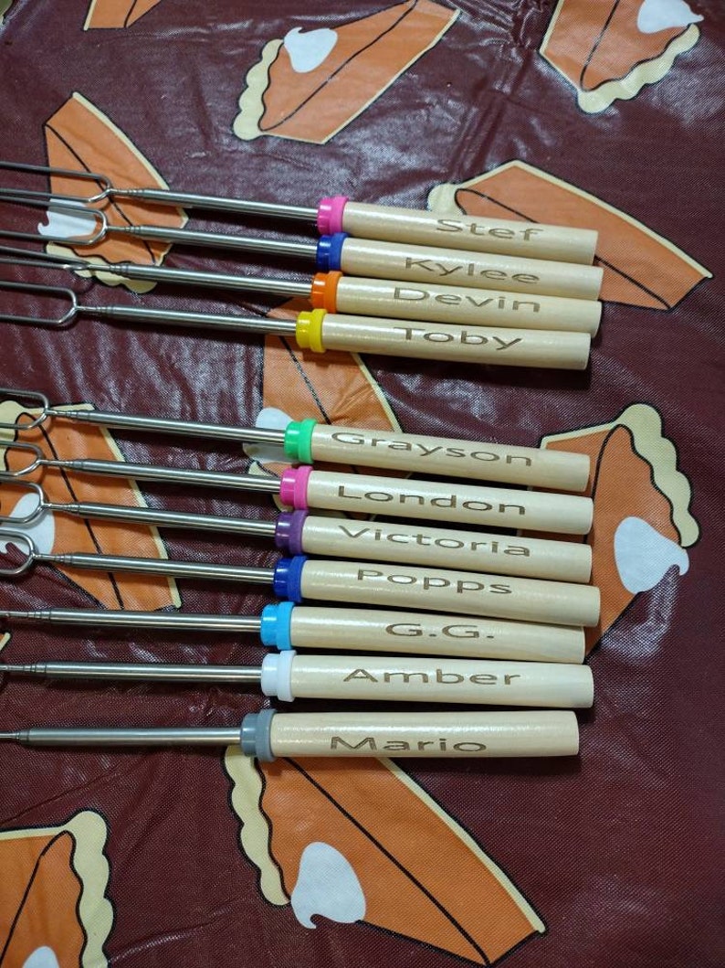 Personalized S'mores Roasting Sticks Hot Dog Roasting - Etsy