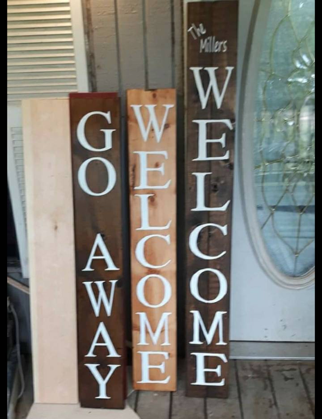 Customizable Leaning Porch Signs, Welcome Signs, Farmhouse Decor, Tall ...