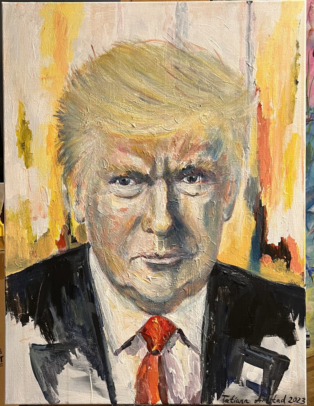 Donald John Trump Painting Art Modern Unique Hand Painted Oil on Canvas ...