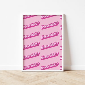 Umm Hello Print Meme Graphic Design Gallery Wall Wall Art - Etsy