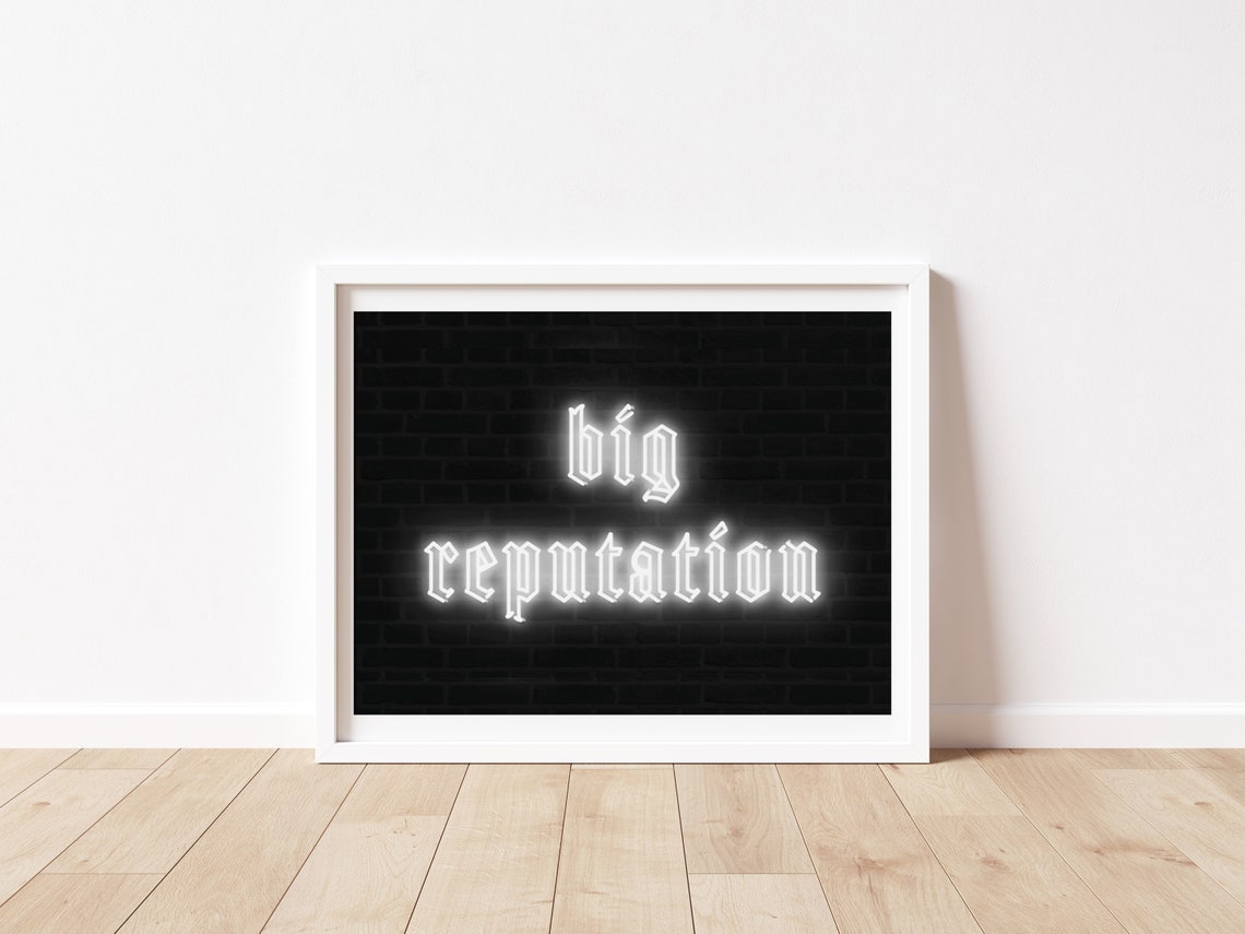 Big Reputation Print, Taylor Swift, Reputation Era, Graphic Design ...