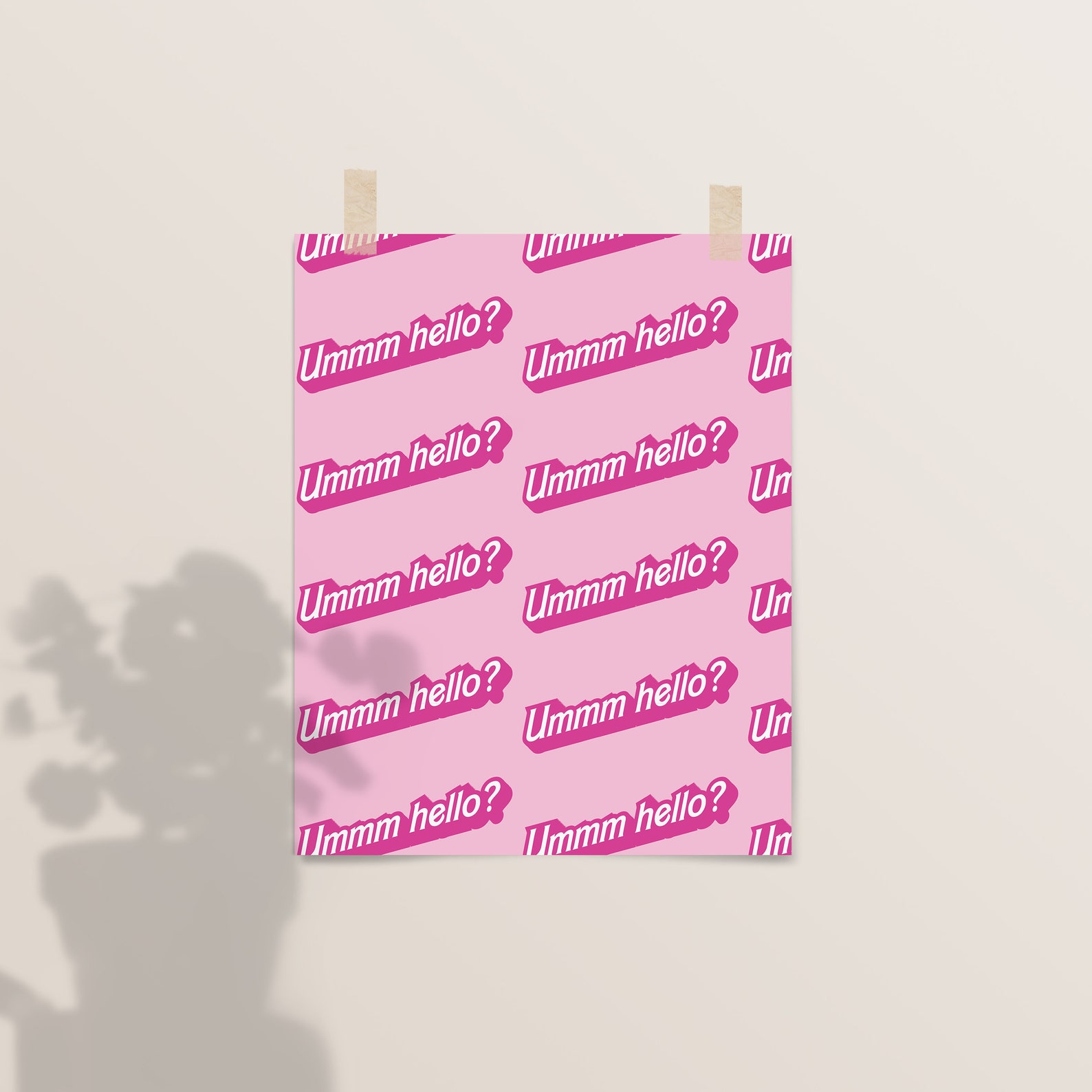 Umm Hello Print Meme Graphic Design Gallery Wall Wall Art - Etsy