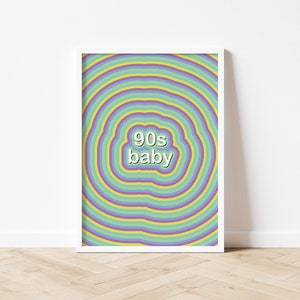 90s Baby Print, 8.5 X 11, Graphic Design Print, Graphic Art, Retro Art ...