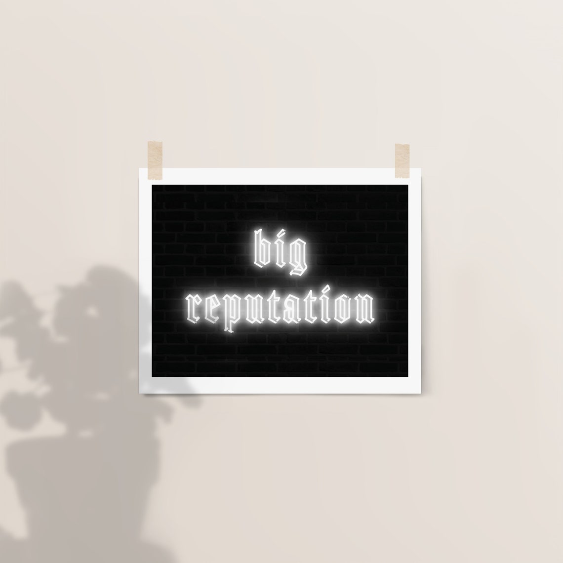 Big Reputation Print, Taylor Swift, Reputation Era, Graphic Design ...