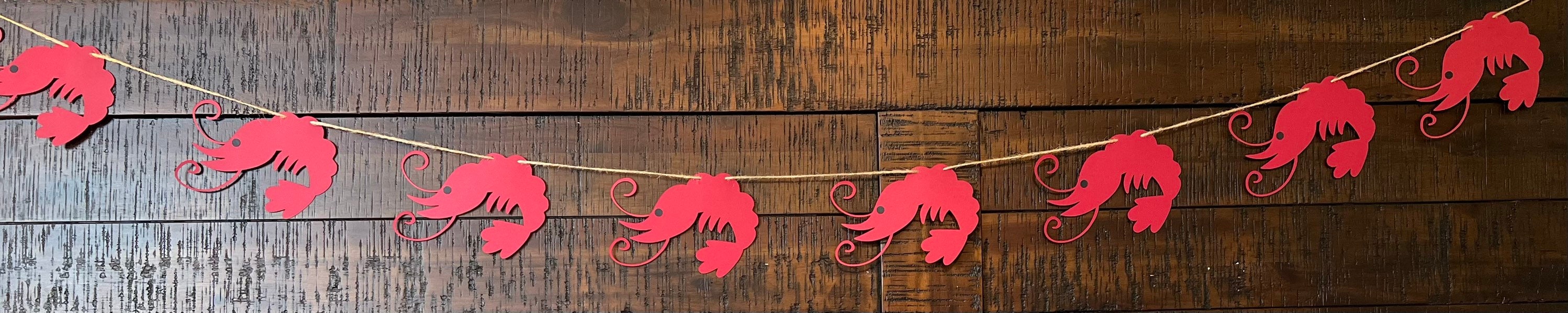 Shrimp Banner/ Little Shrimp/ Seafood Decor/ Seafood Boil/ Sea Life ...