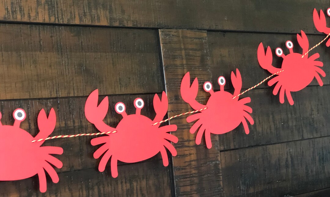 Crab Banner/under the Sea Birthday Banner/ Ocean Banner/birthday Banner ...