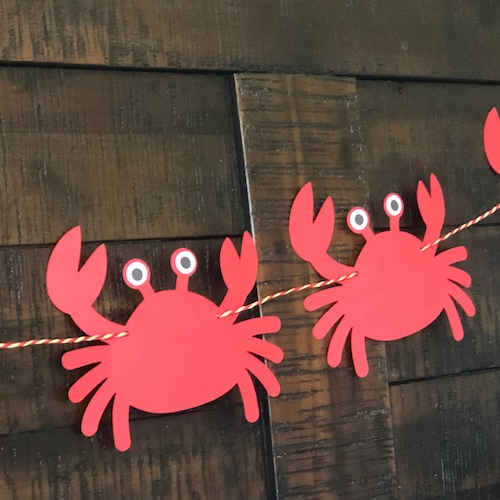 Crab Banner/under the Sea Birthday Banner/ Ocean | Etsy