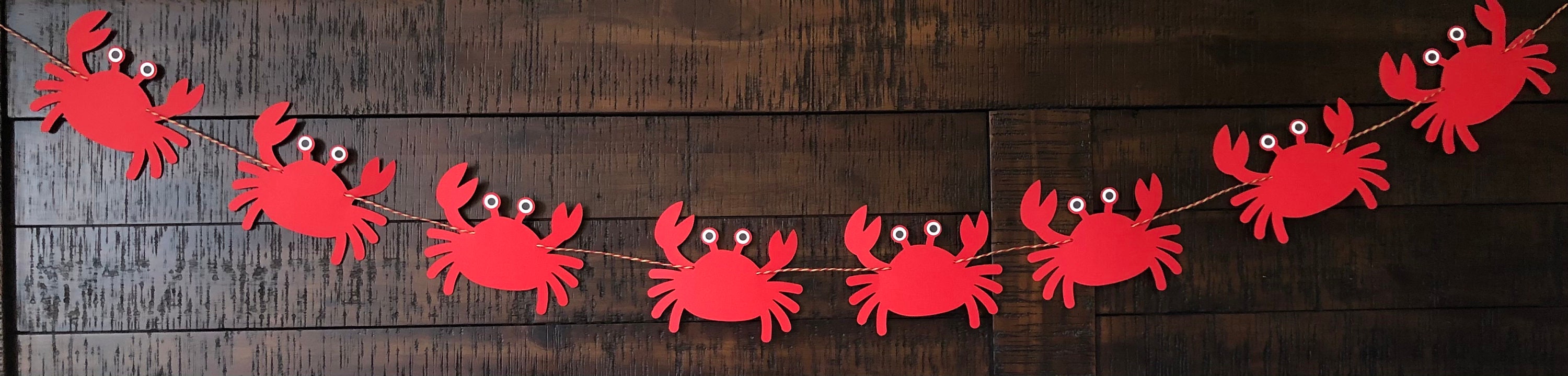 Crab Banner/under the Sea Birthday Banner/ Ocean Banner/birthday Banner ...