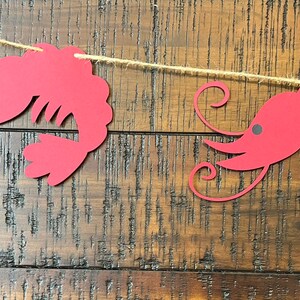 Shrimp Banner/ Little Shrimp/ Seafood Decor/ Seafood Boil/ Sea Life ...