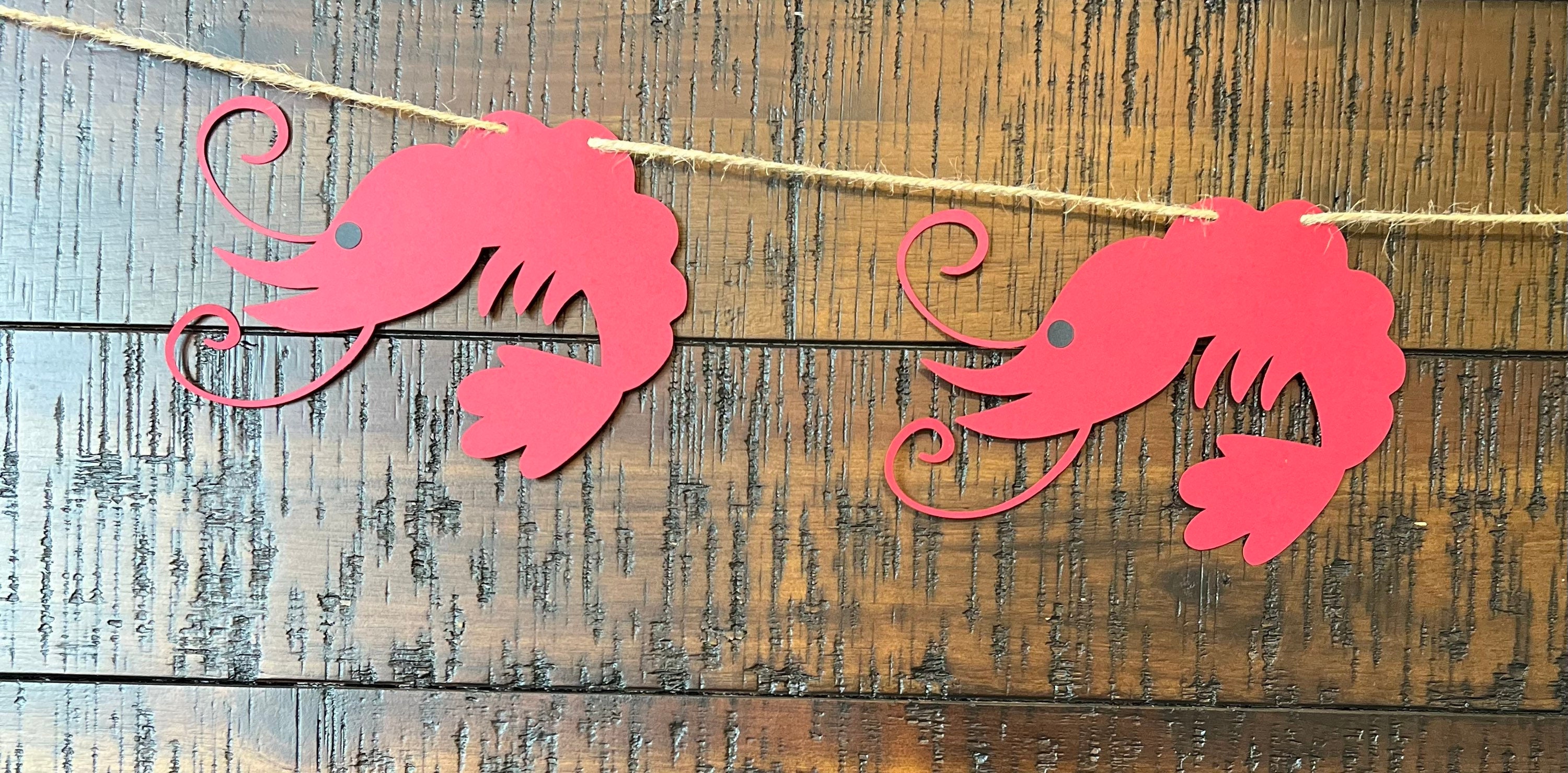 Shrimp Banner/ Little Shrimp/ Seafood Decor/ Seafood Boil/ Sea Life ...